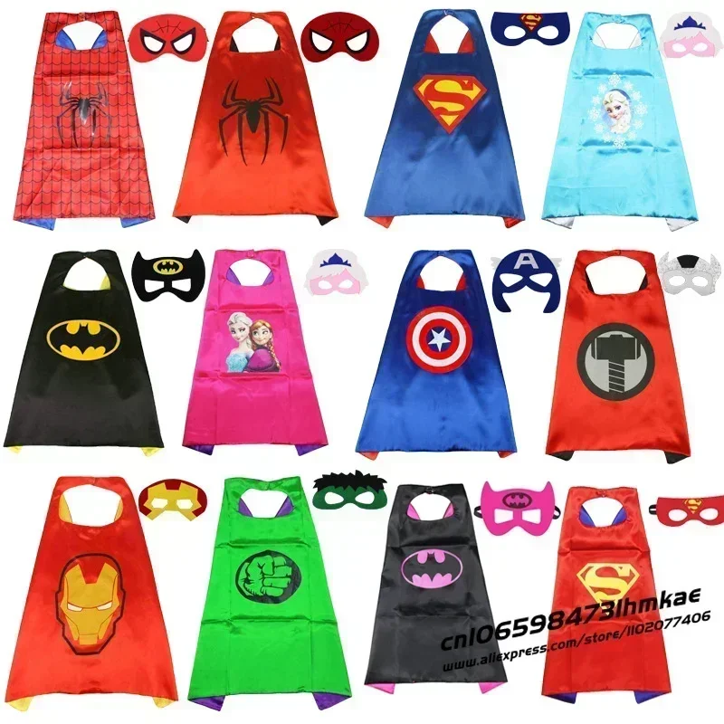 Adult Marvel Masquerade Mask Cape Cloak Anime Spider Man Batman Cloak ...