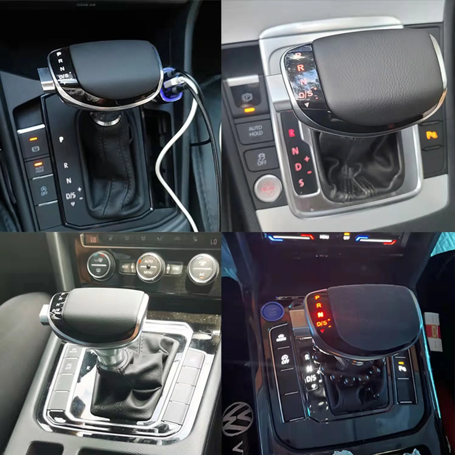 Araba vites kafa otomobil aksesuarları evrensel tüm VW için LED ...