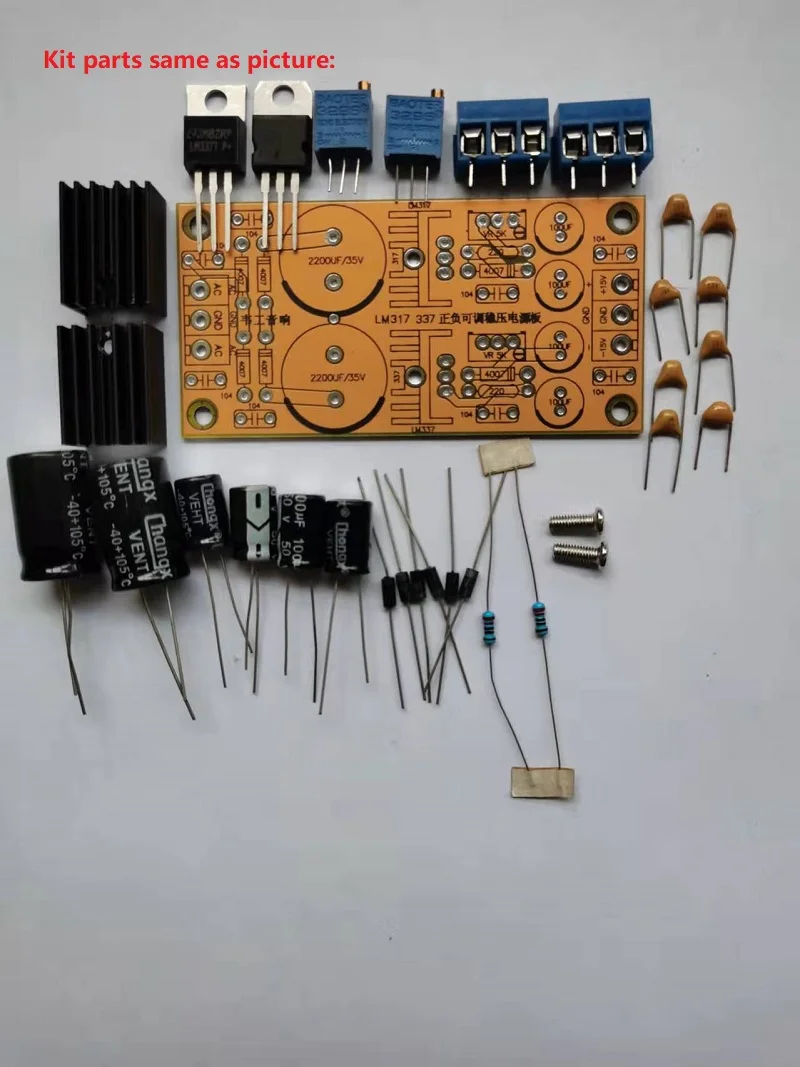 Lm317 Lm337 Adjustable Power Supply Board | Diy Kit Lm317 Adjustable ...