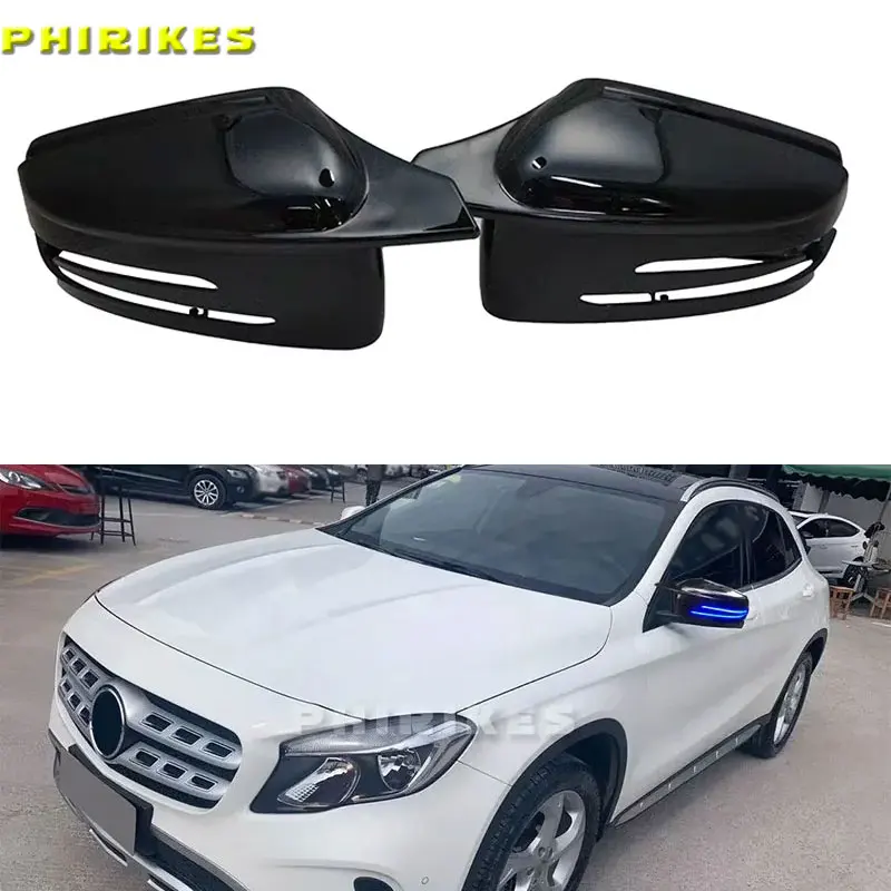 Carbon Fiber Look Side Rearview Mirror Cover Trim For Mercedes Benz ML ...