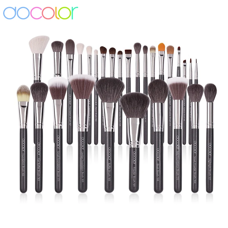 Docolor Make Up pinsel set Natürliche ziegenhaar pinsel Foundation ...
