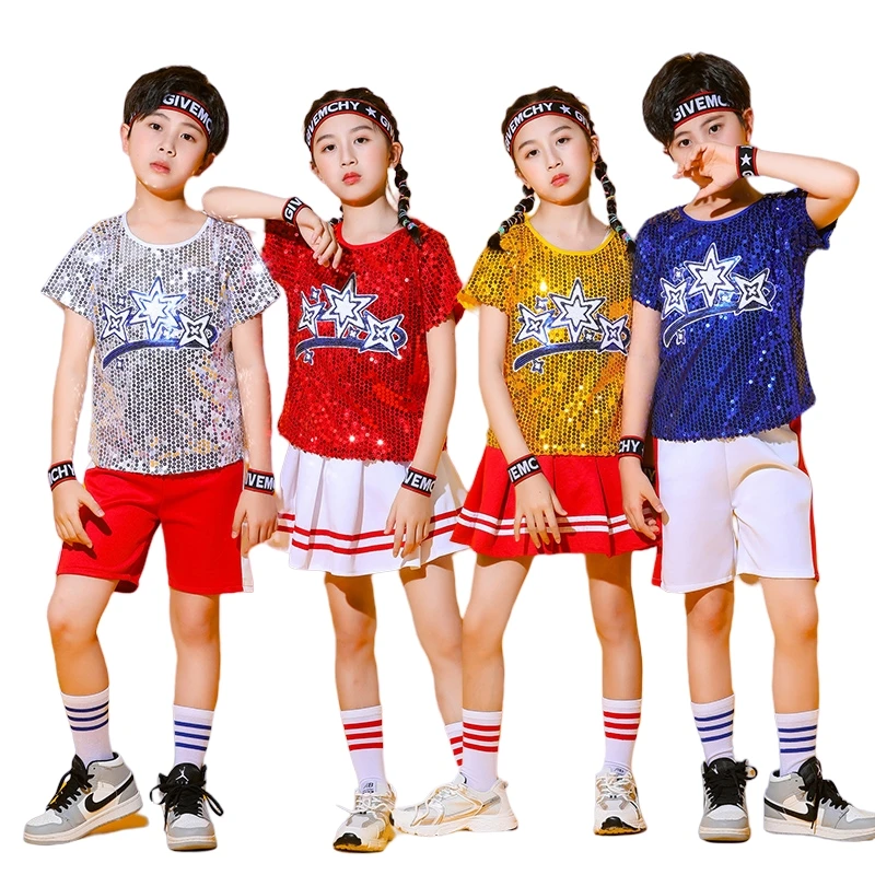 Gold Tank Top Lolanta Girls Dance Clothing Set Hip Hop Modern Jazz Team ...