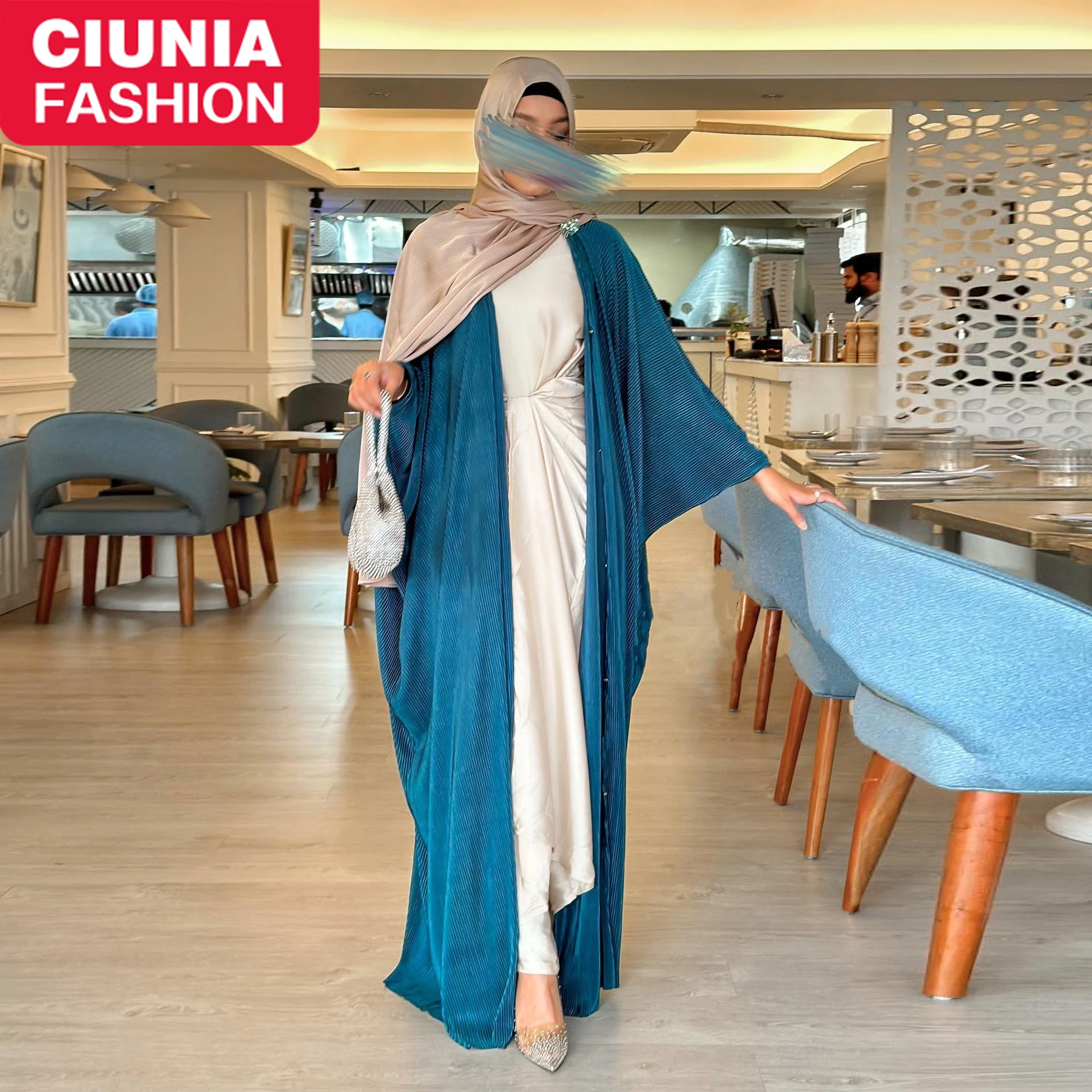 Islam-Khimar-Modesty-Robe-para-Mulher-Dubai-Abaya-Luxo-Deslumbrante-Mu ...