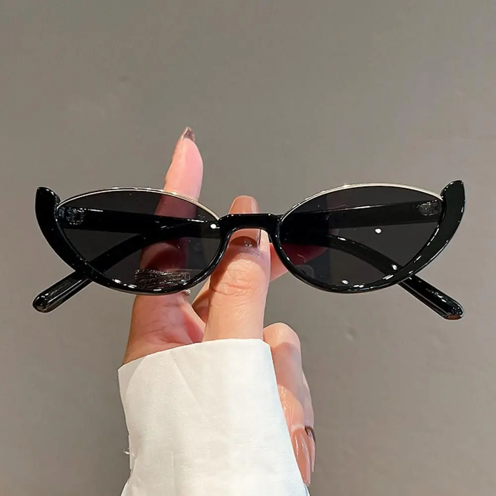 Vintage-Small-Cat-Eye-Sunglasses-for-Women-Trendy-Half-frame-Sun ...