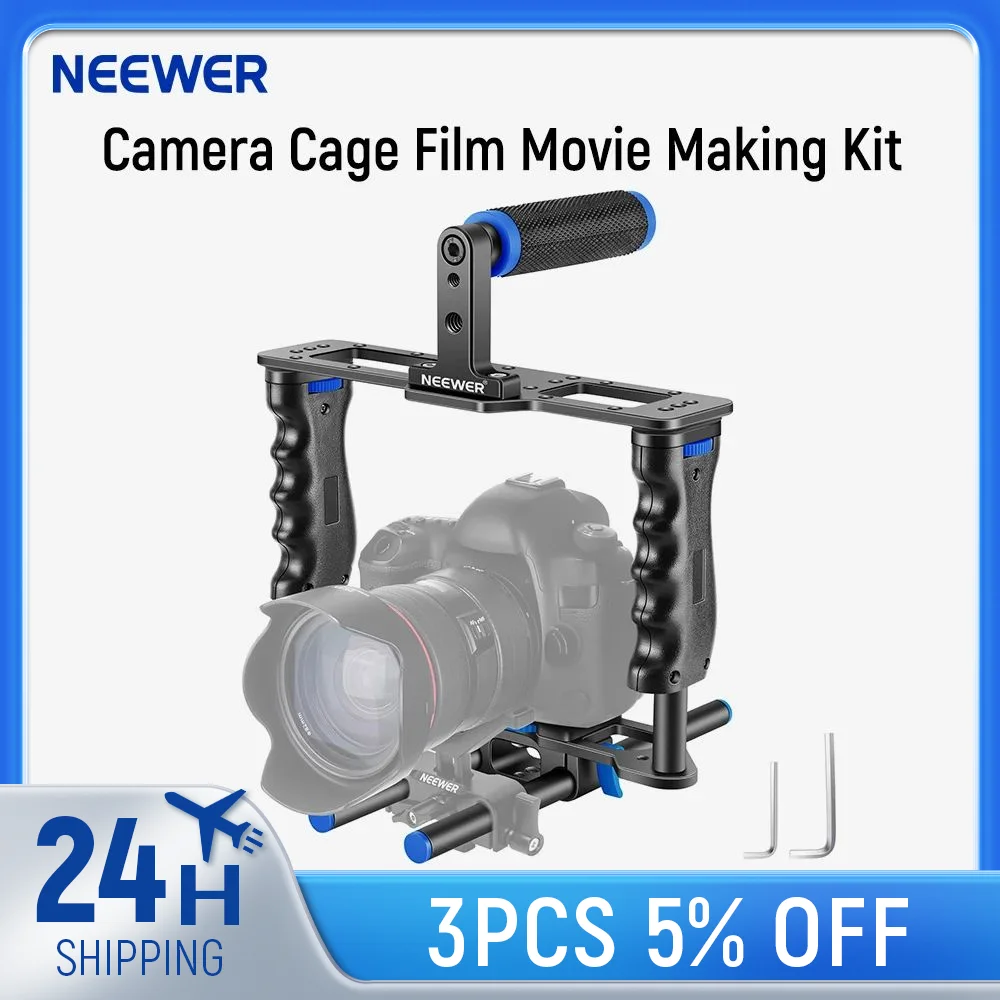 NEEWER-Camera-Video-Cage-Film-Movie-Making-Kit-with-Top-Handle-Dual ...