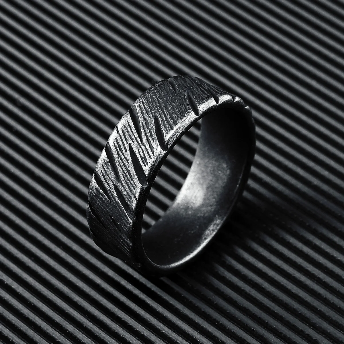 Vintage-Tire-Minimalist-Ring-Stainless-Steel-Men-Rings-Punk-Rock-HipHop ...