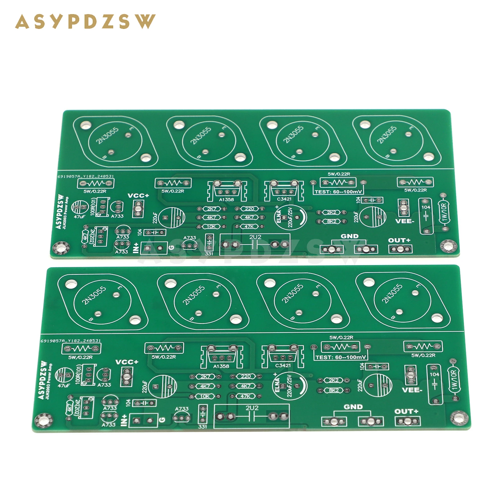 2-CH-HOOD-JLH2003-Stereo-Single-ended-Class-A-Power-amplifier-Bare-PCB ...