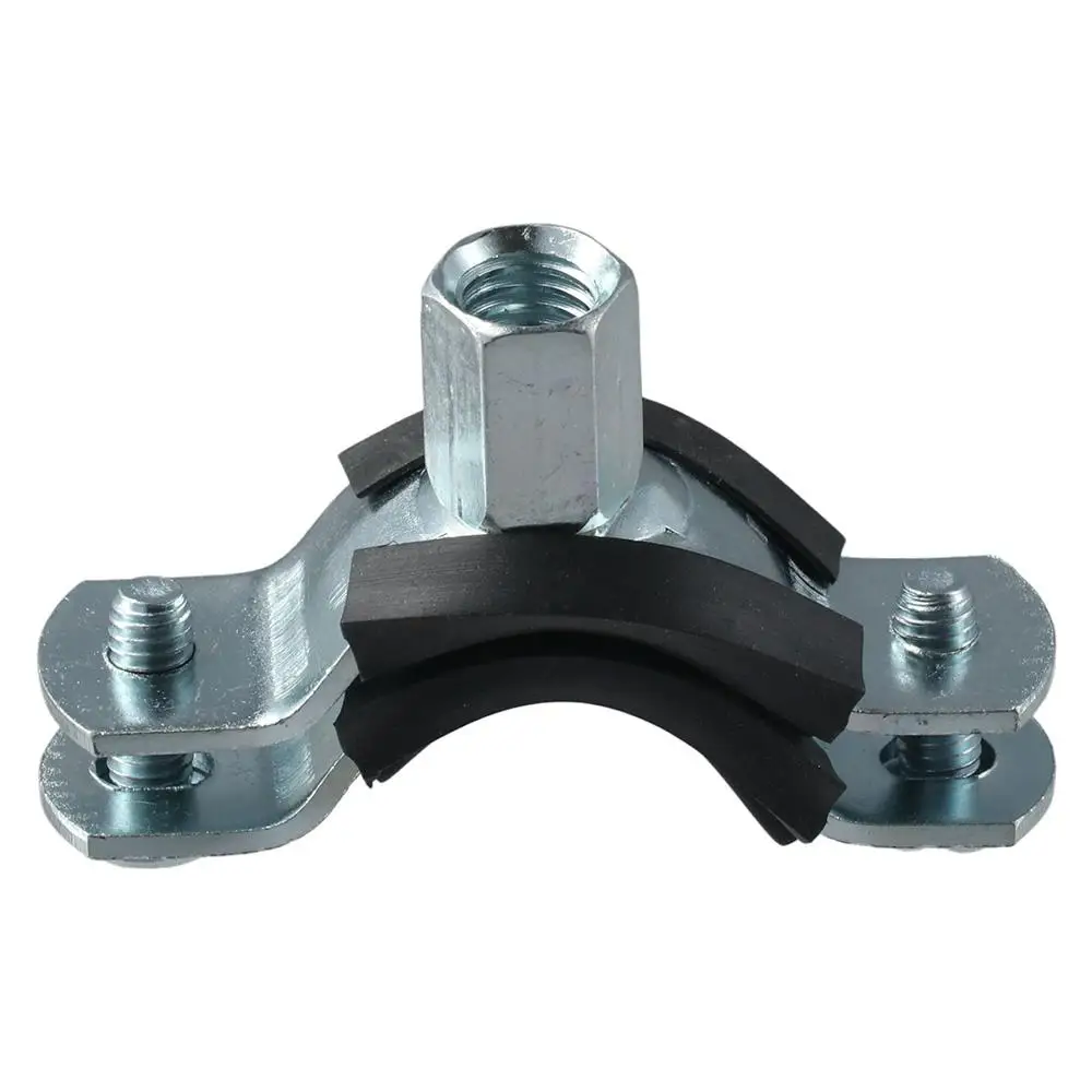 2pcs M8 Mounting Screws Support Clamp Galvanized Iron Rubber Adjustable ...