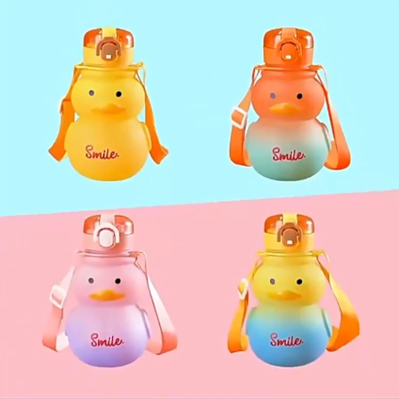 650ml-Cute-Water-Bottle-for-Girls-with-Straw-Portable-Children-s-Kawaii ...