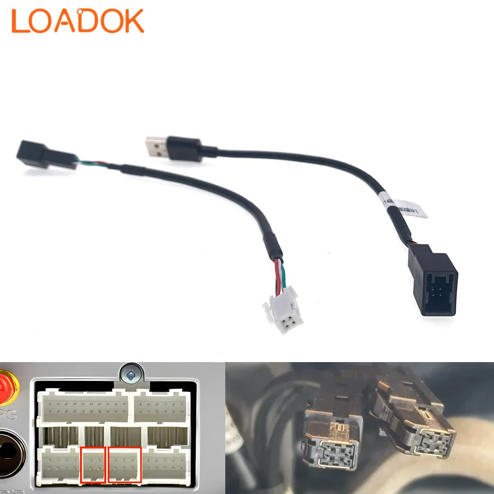4-6-Pin-Car-Radio-USB-Male-Input-Media-Data-Wire-Harness-Cable-Adapter ...