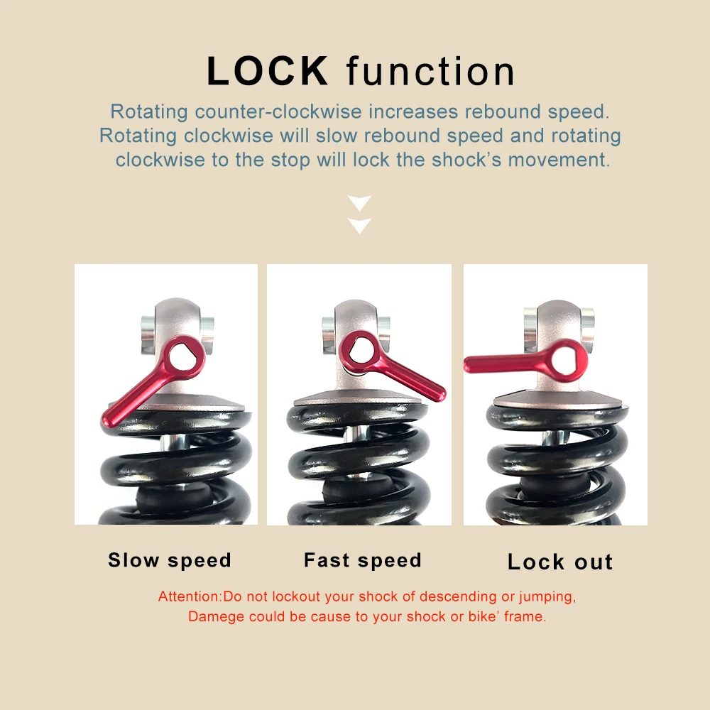 KS-382RL-Bike-Shock-Absorber-150-165-mm-damper-adjustable-Rear-Shocks ...