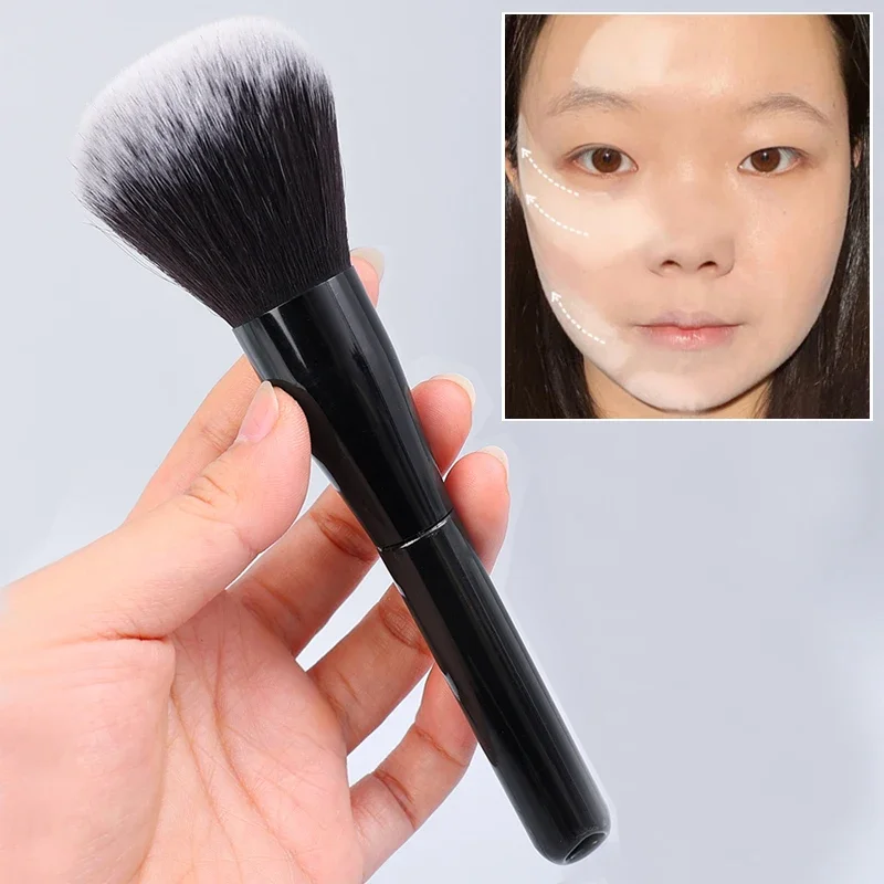 Black-Large-Makeup-Brush-Soft-Fluffy-Loose-Powder-Brushes ...