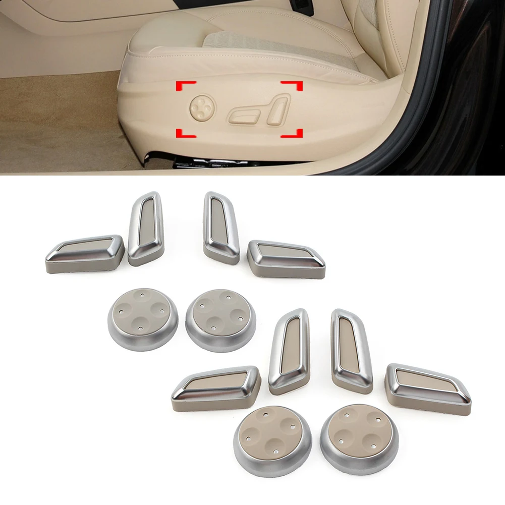 6Pcs/Set Car Seat Switch Adjustment Button Cover Kit For Audi A3 A4 A5 ...