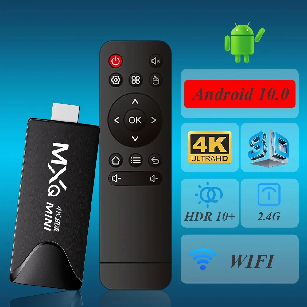 MXQMINI-Android-Mini-TV-Stick-Android-10-Quad-Core-Support-4K-HD-TV-Box ...