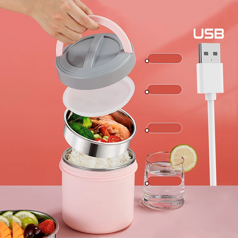 USB Electric Lunch Box Food Heater 5V 12V 24V 20W Car Truck School ...