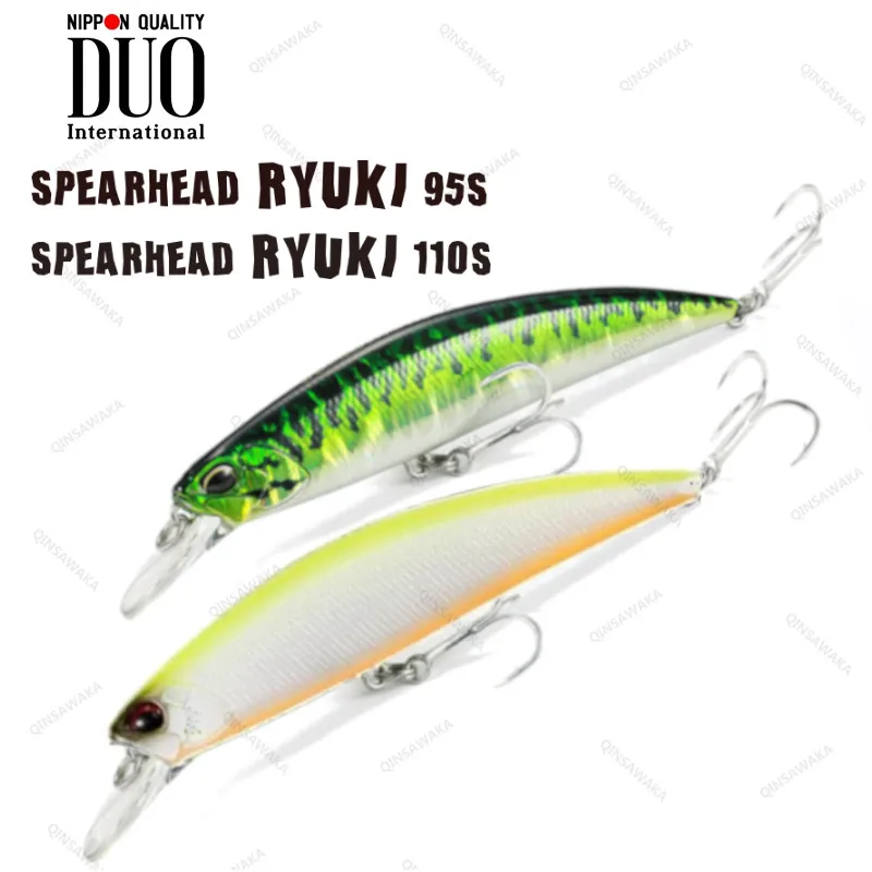 Made-In-Japan-DUO-SPEARHEAD-RYUKI-95S-110S-Jerkbait-Sinking-Minnow-TROUT-BASS-Lure-Fishing ...