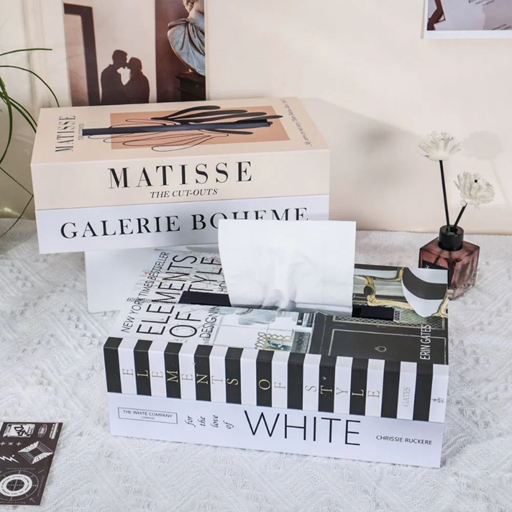 Napkin Holder Case Paper Box Container Hotel Storage Box Fashion Book ...