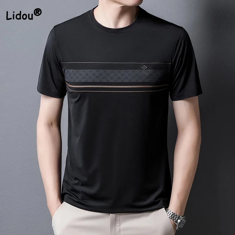 Casual Fashion Short Sleeve Polo-Neck Pullovers Tops Male Clothes ...