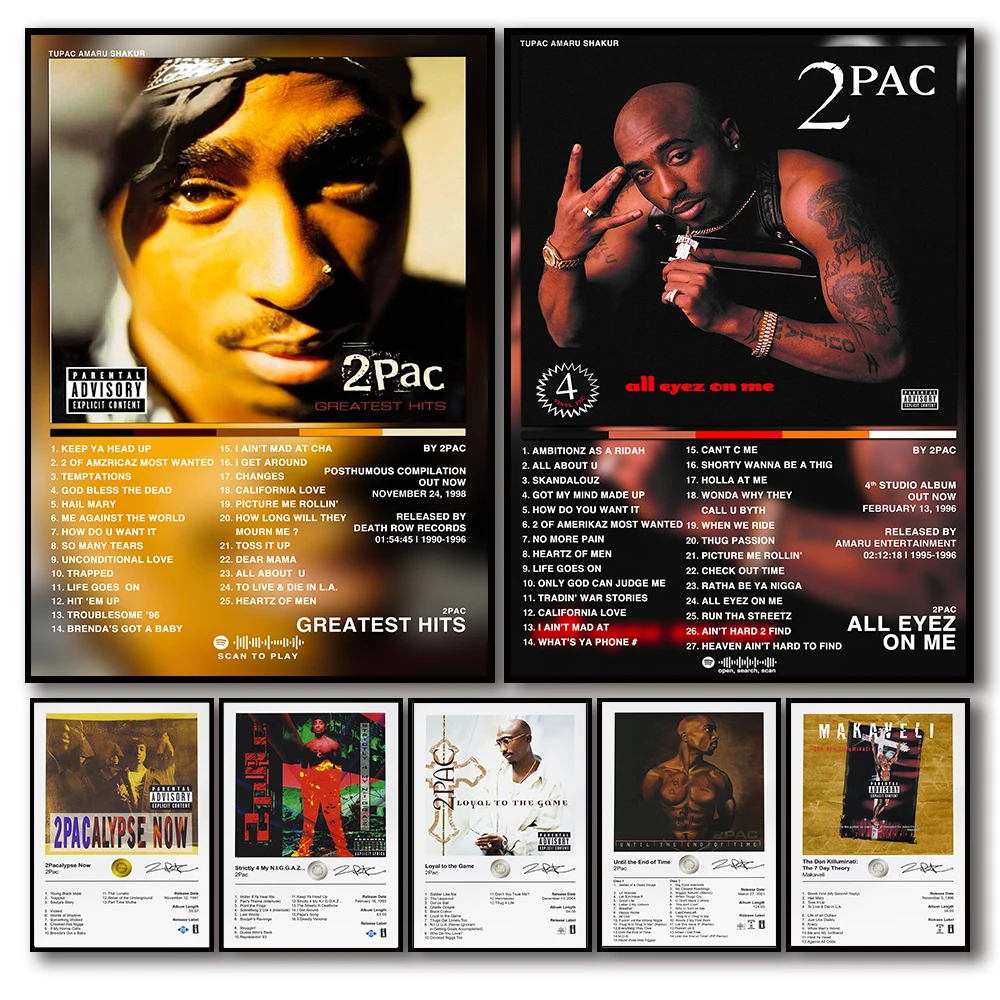 Music-Album-Cover-Imagens-Est-ticas-Pop-Hip-Hop-Rapper-Cartazes-Tupac ...