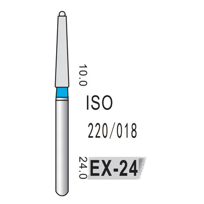 Safety End Diamond Bur For Cavity Trimming 5 pieces/box EX-24, FO-54C ...