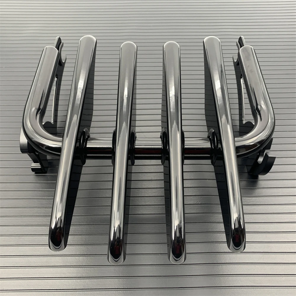 Steel-Motorcycle-Detachable-Two-up-Stealth-Luggage-Rack-For-Harley ...