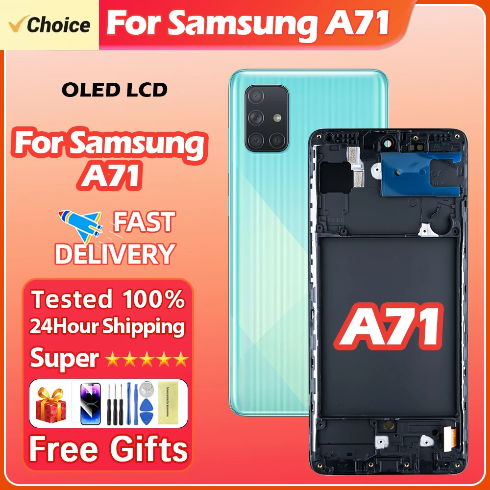 100-Super-AMOLED-A71-Screen-For-Samsung-Galaxy-A71-A715-A715F-A715FD ...