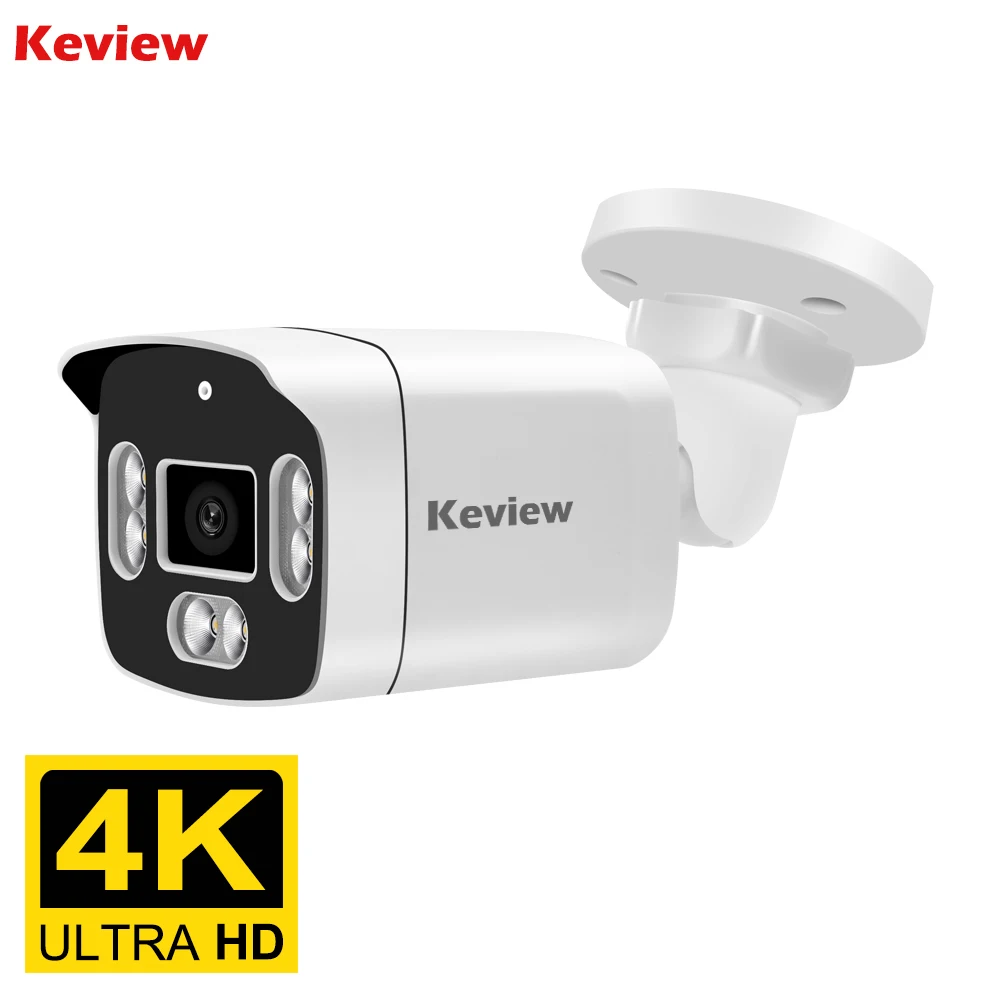 4K Poe Video Surveillance Camera IP Onvif Audio 48V POE Or DC 12V 4MP ...