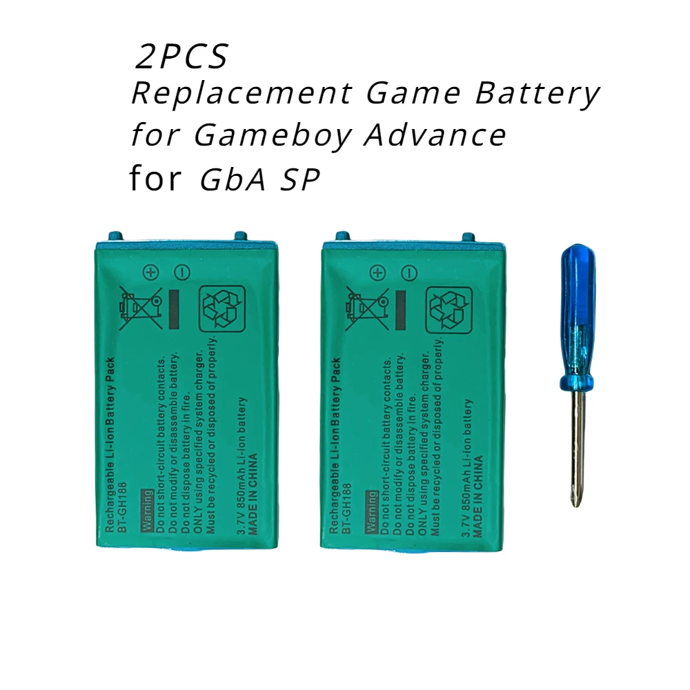 Replacement Game Battery For Nintendo Gameboy Advance GBA SP 850mAh Li ...