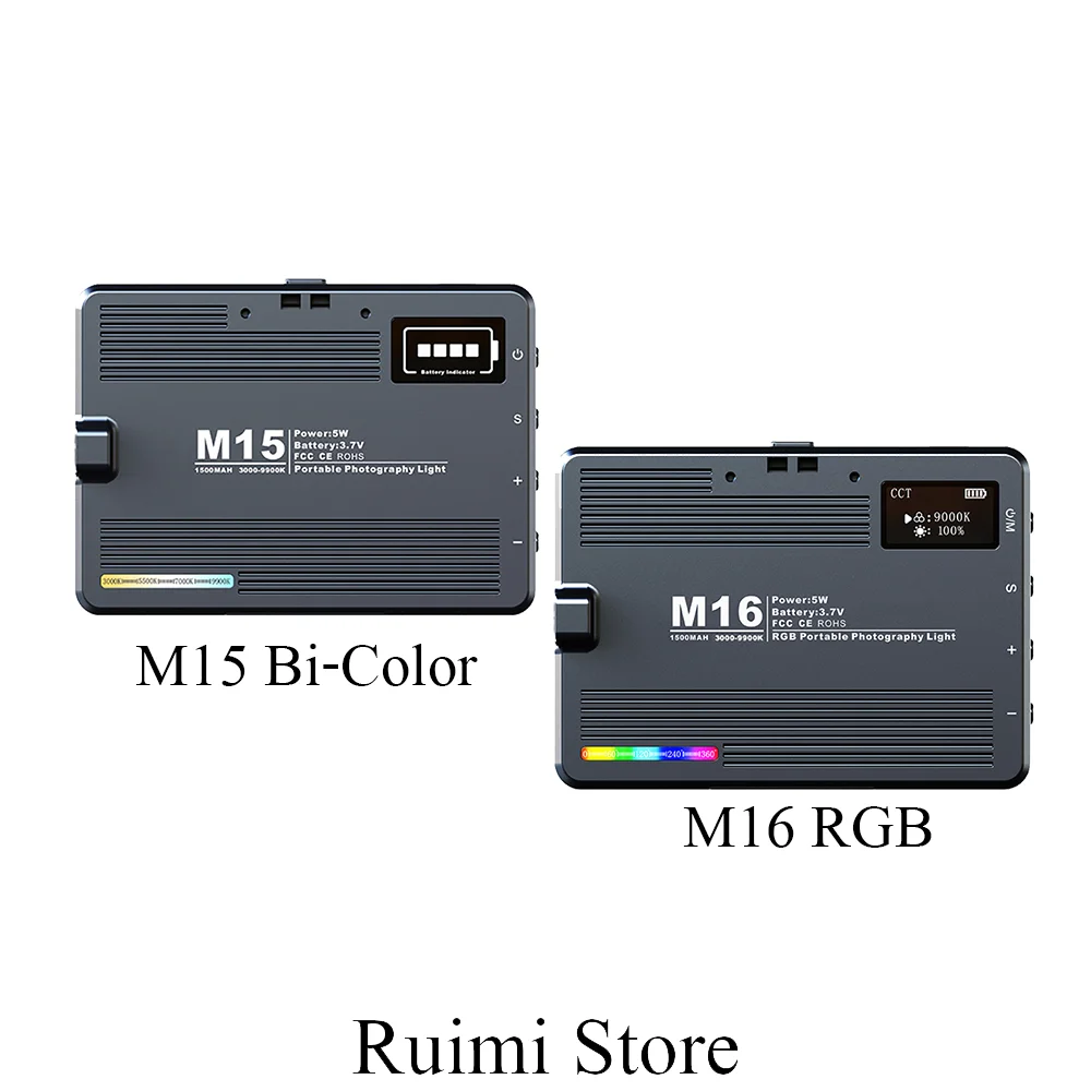 M15-M16-RGB-Photography-Fill-Light-Built-in-Battery-With-phone-clip ...