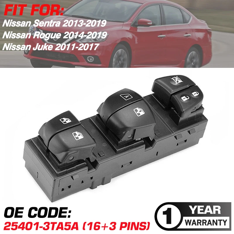 Car-Window-Control-Switch-Master-Button-25401-3TA5A-For-Nissan-Sentra ...
