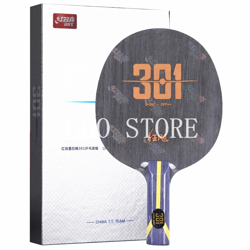 Original DHS Hurricane 301 Table Tennis Blade Racket H301 ALC Carbon ...