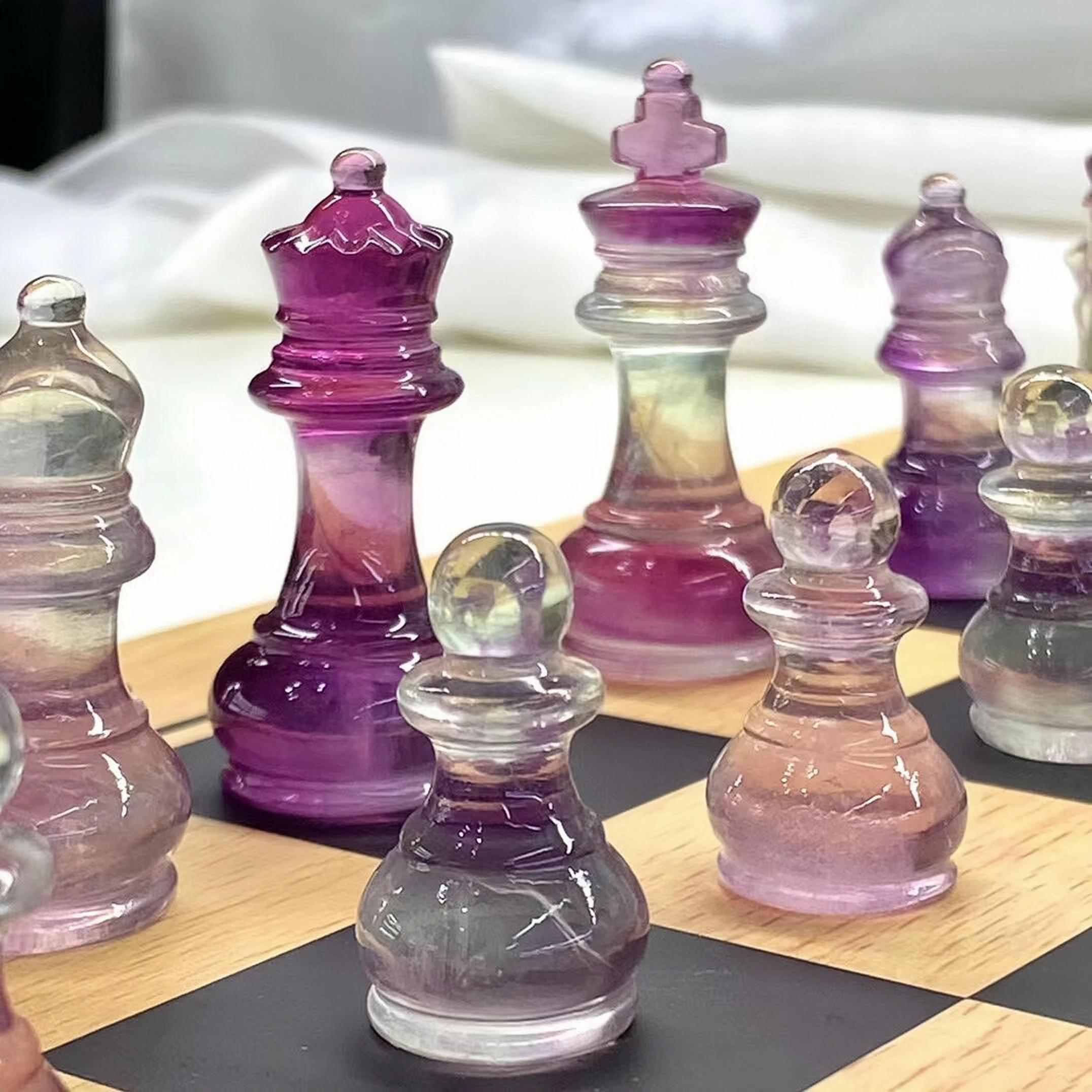 Unearth the Extraordinary: Fluorite Crystal Chess Set - A Game of ...