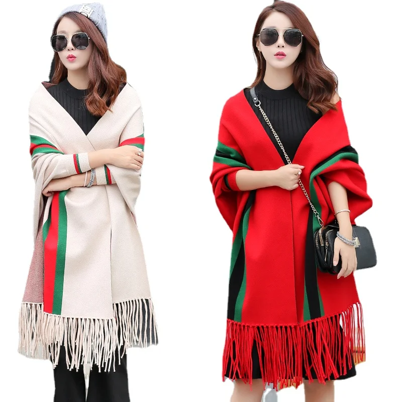 Cardigan Winter Women's Elegant Tassel Wrap Swing Cardigan Knitted ...