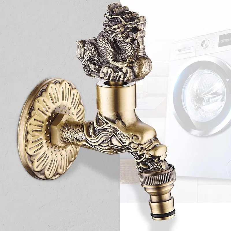 Bidcock-Faucet-Antique-Bronze-Dragon-Carved-Tap-Bathroom-Mop-Faucet ...