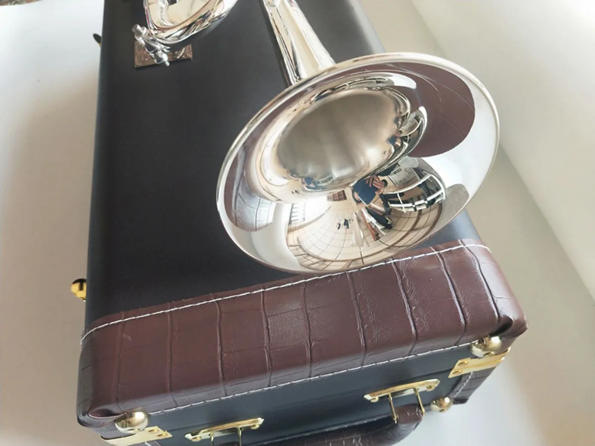 New-LT197GS-77-Anniversary-Silver-Trumpet-Pipe-Flat-Instrument-Brass ...