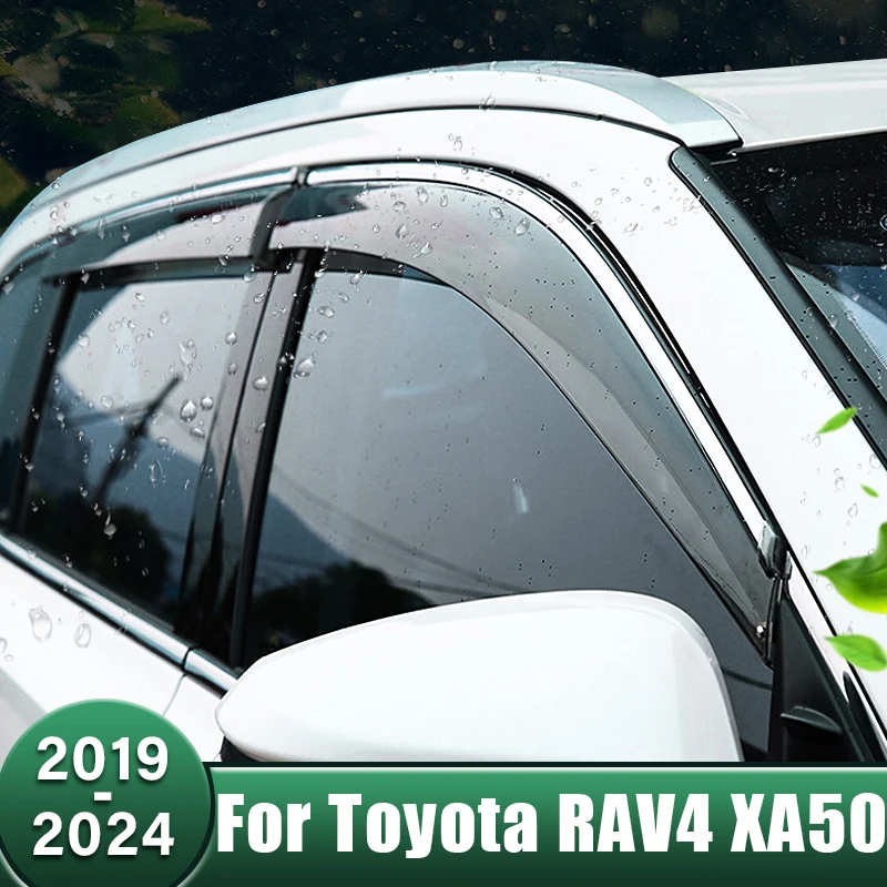 Car-Window-Awnings-Shelters-Rain-Vent-Deflector-Sun-Guard-Cover-For ...