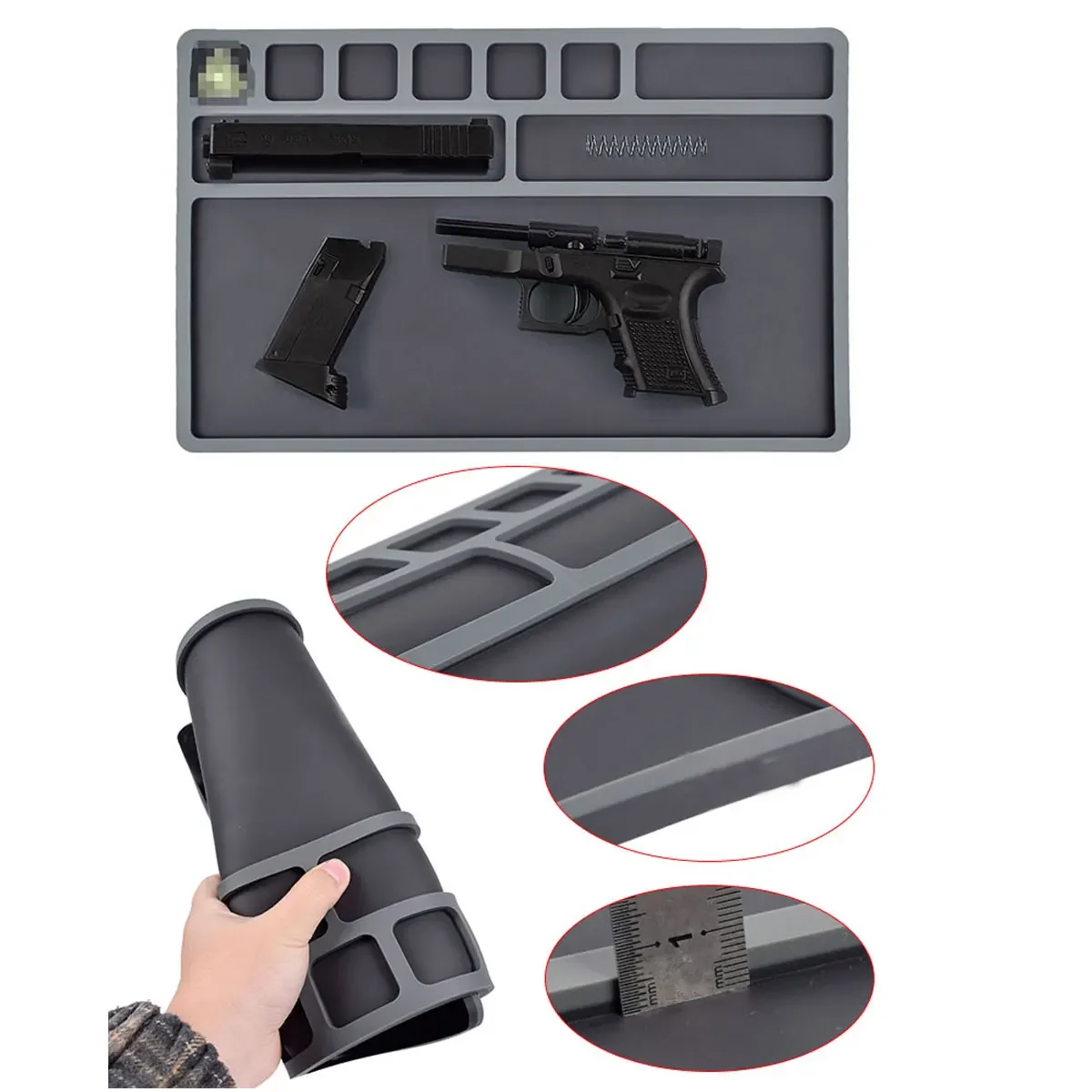 Tactical-Rubber-Gun-Cleaning-Mat-Essential-Pistol-Maintenance-Pad ...
