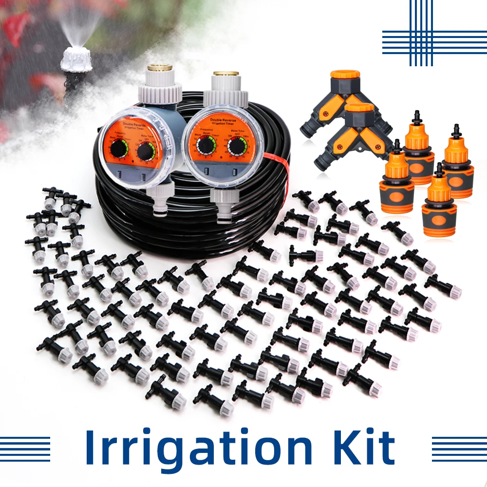 10 50M Automatic Watering Spray System Garden Irrigation Cooling Kit ...