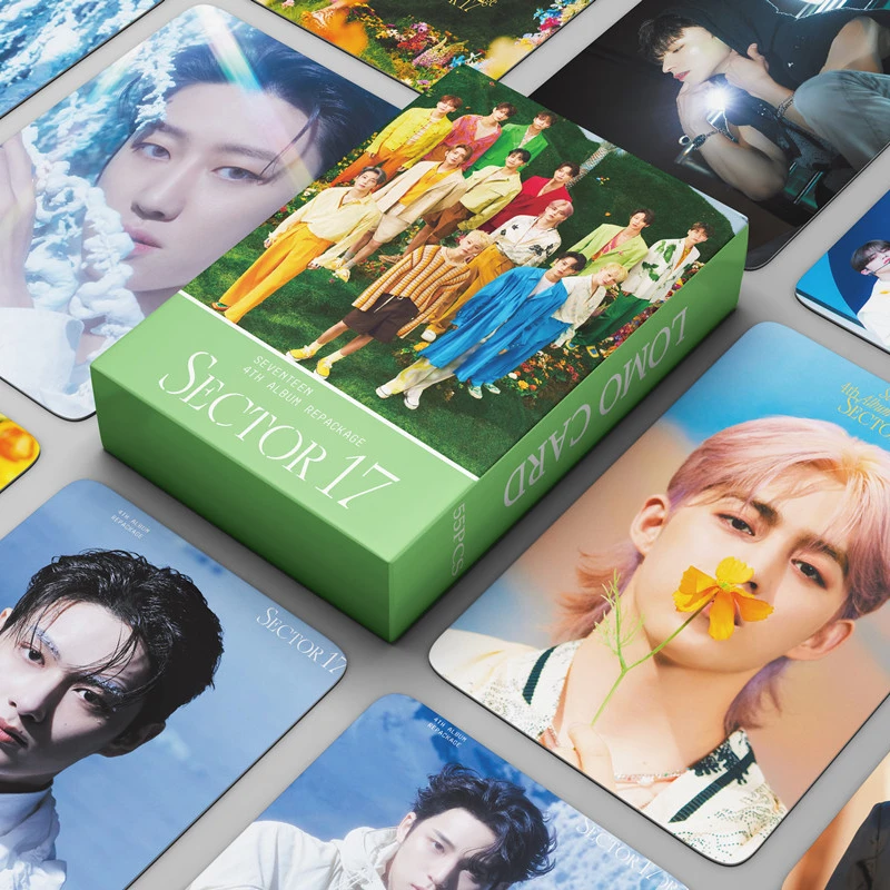 55pcs/set Kpop Seventeen Photocards SECTOR 17 Album Cards FACE THE SUN ...