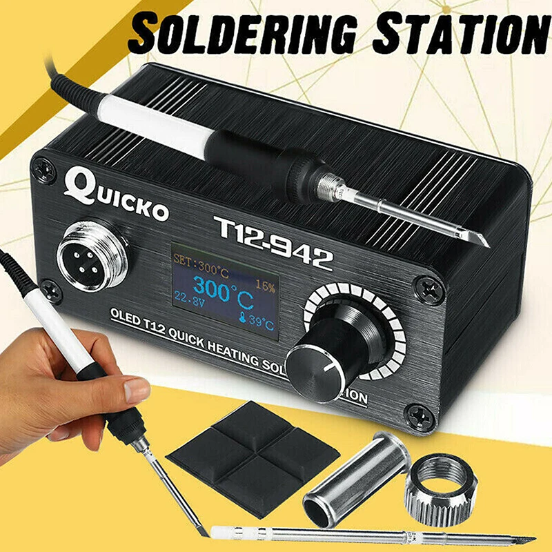 T12-942 Mini OLED Digital Soldering Station T12-907 Handle +T12-K Tip ...
