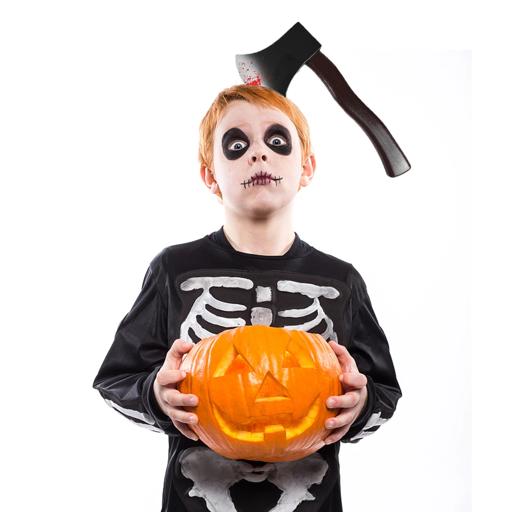 Funny-Halloween-Cosplay-Headband-Fake-Plastic-Axe-Knife-Scissors-Head ...