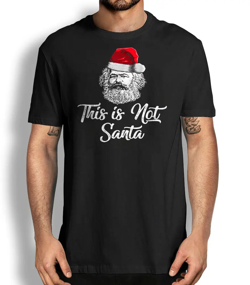 This Is Not Santa Christmas Funny Karl Marx Men T-shirt Short Sleeve ...