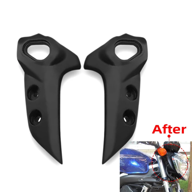 FZ-6-6N-Motorcycle-Carbon-Fiber-Front-Nose-Side-Headlight-Turn-Signal ...
