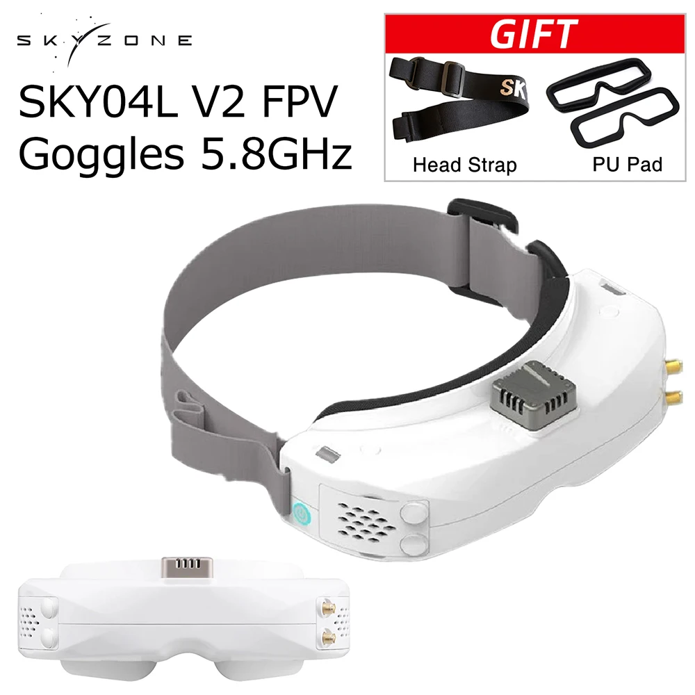 SKYZONE SKY04L V2 FPV Video Goggles Receiver LCOS 5.8GHz 48CH SteadyView 1280X960 with Head ...