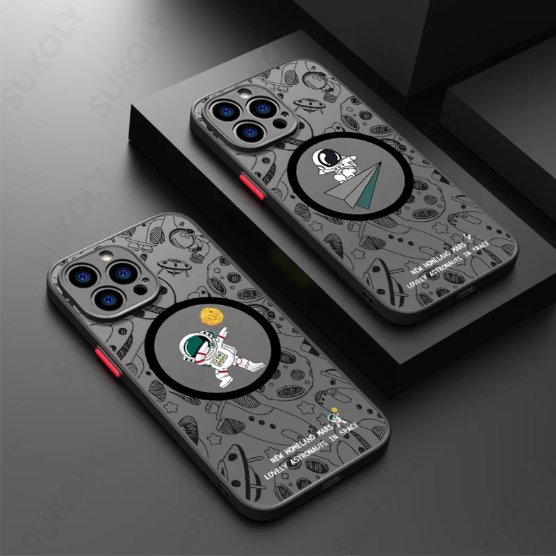 Magnetic-Space-Astronaut-Case-For-iPhone-14-Pro-Max-14pro-12-13-Pro-Max ...