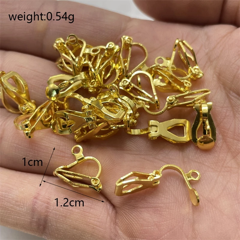 Ear Clips Earring Copper Iron Blank Setting Base Fit Glass Cabochons ...