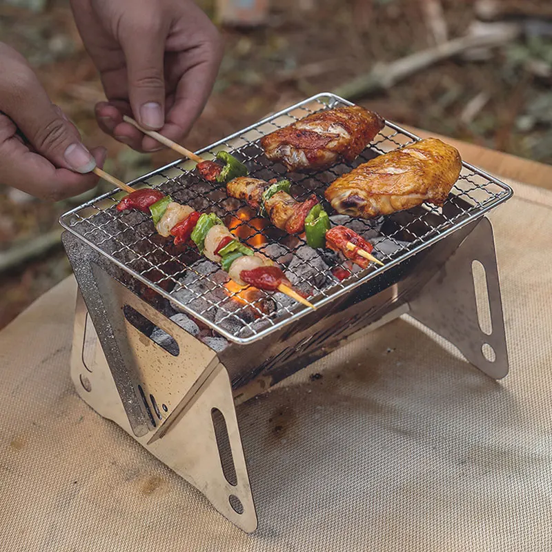Camping-Barbecue-Grill-Portable-Folding-Outdoor-Heating-Stoves ...