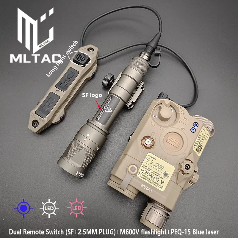 Tactical-PEQ15-Red-Blue-Green-Laser-IR-Fill-Light-And-Surefir-M300V ...