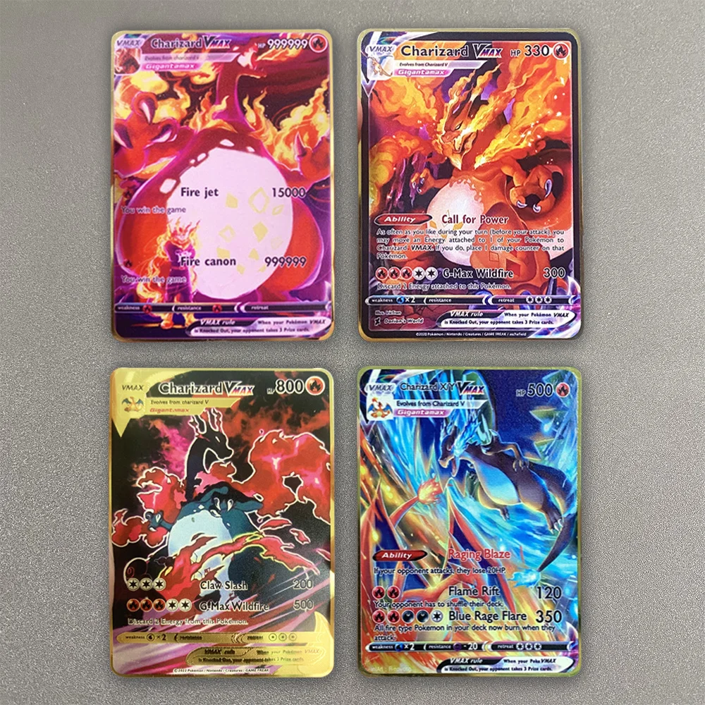 10000 Points High HP Pikachu Charizard Arceus Mewtwo Gold Black English ...