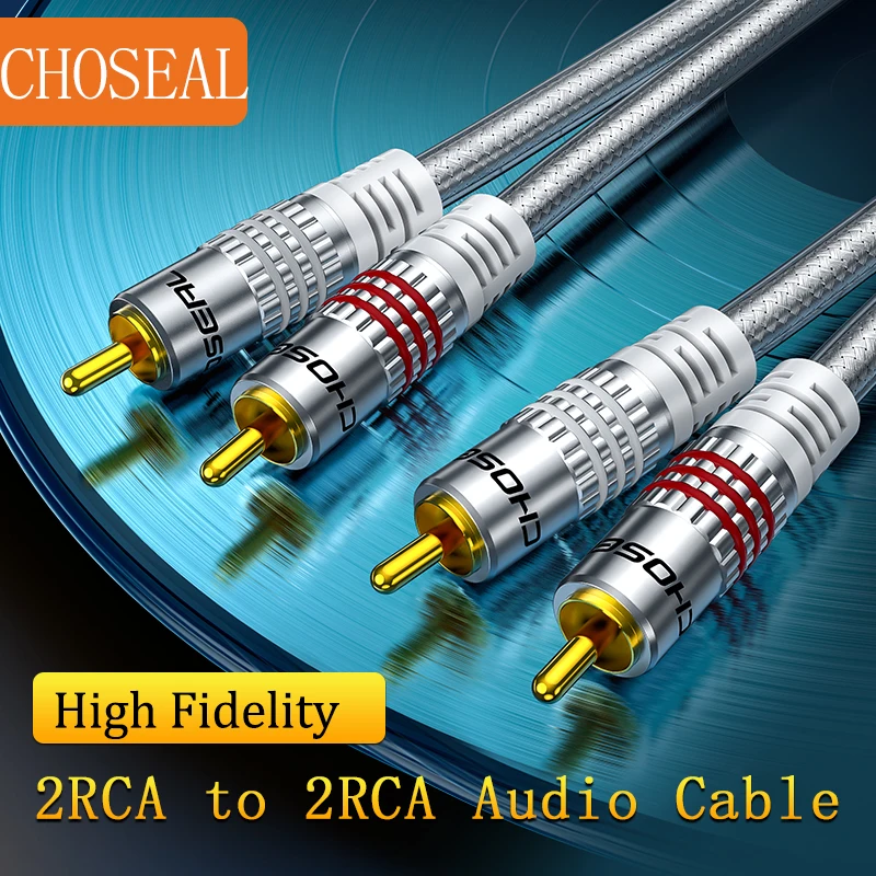 CHOSEAL 2RCA to 2RCA Cable RCA Male to Male Stereo Auidophile Cable for ...